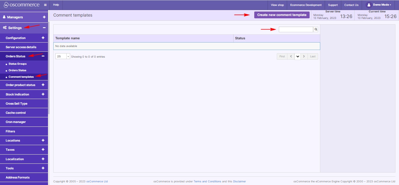 Leading e-commerce and ERP agency UK - Managing Comment Templates