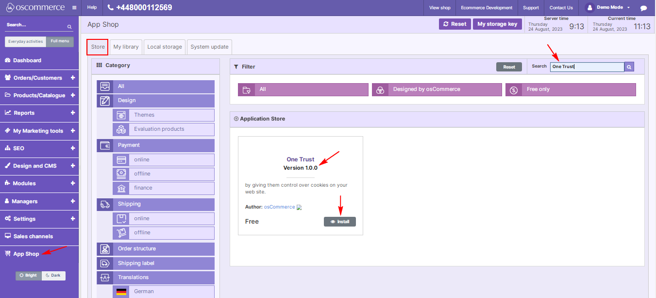 Leading e-commerce and ERP agency UK - Managing One Trust Module