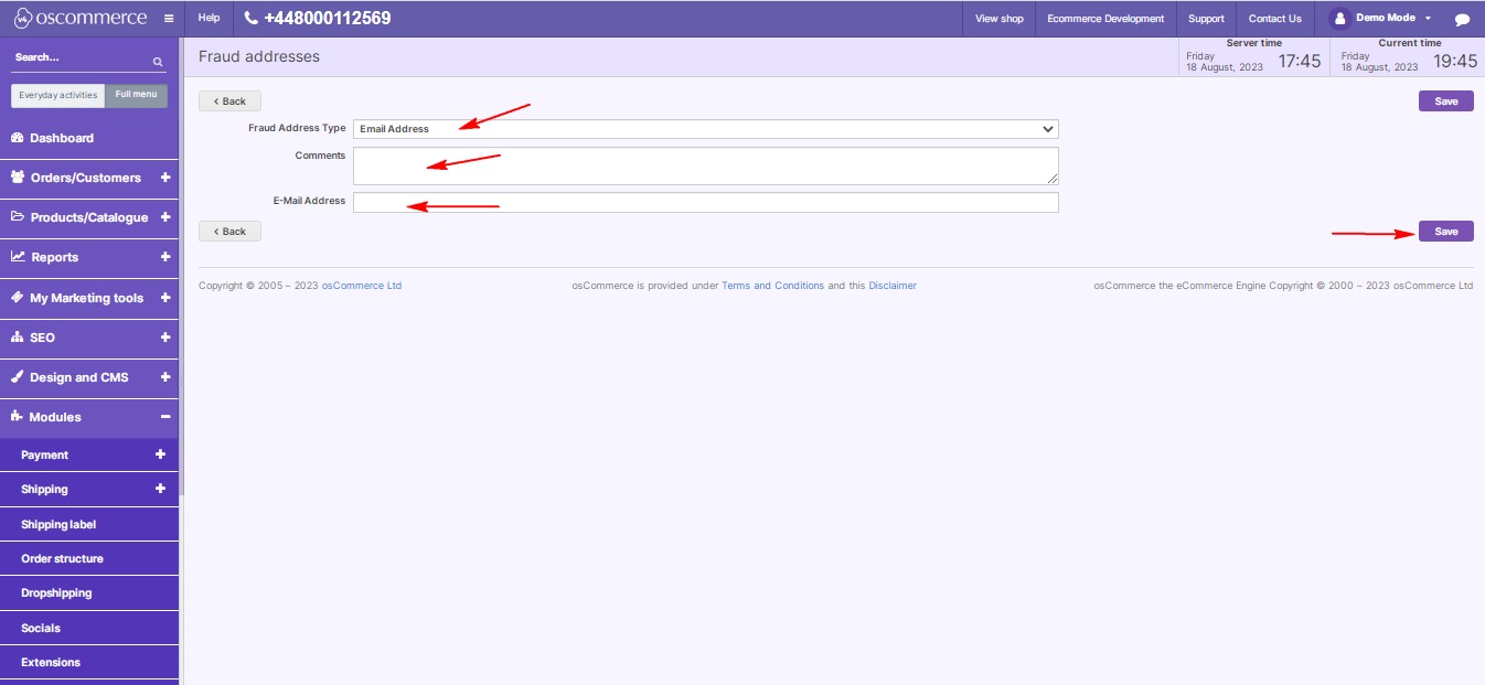 Leading e-commerce and ERP agency UK - Managing Fraud Address Module