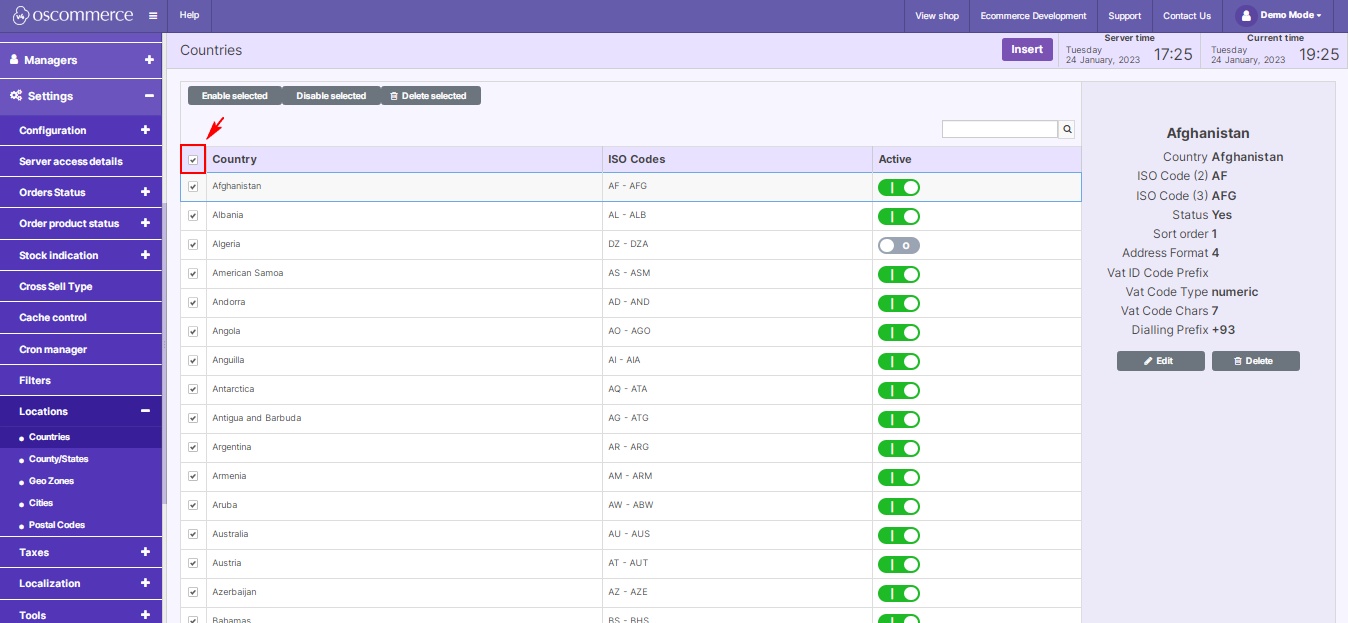Leading e-commerce and ERP agency UK - Managing Countries