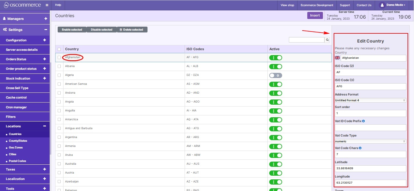 Leading e-commerce and ERP agency UK - Managing Countries