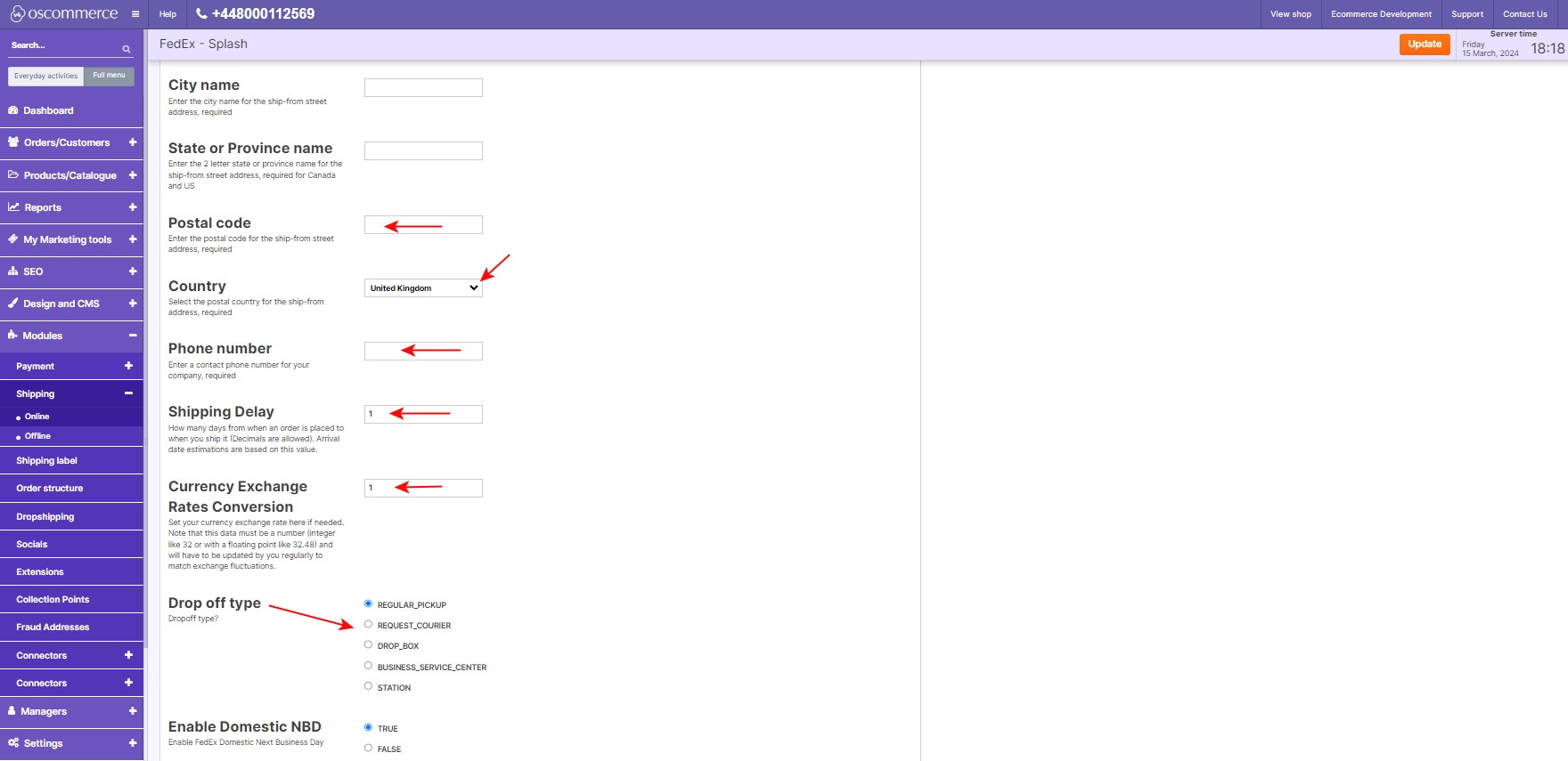 Leading e-commerce and ERP agency UK - Managing FedEx Shipping