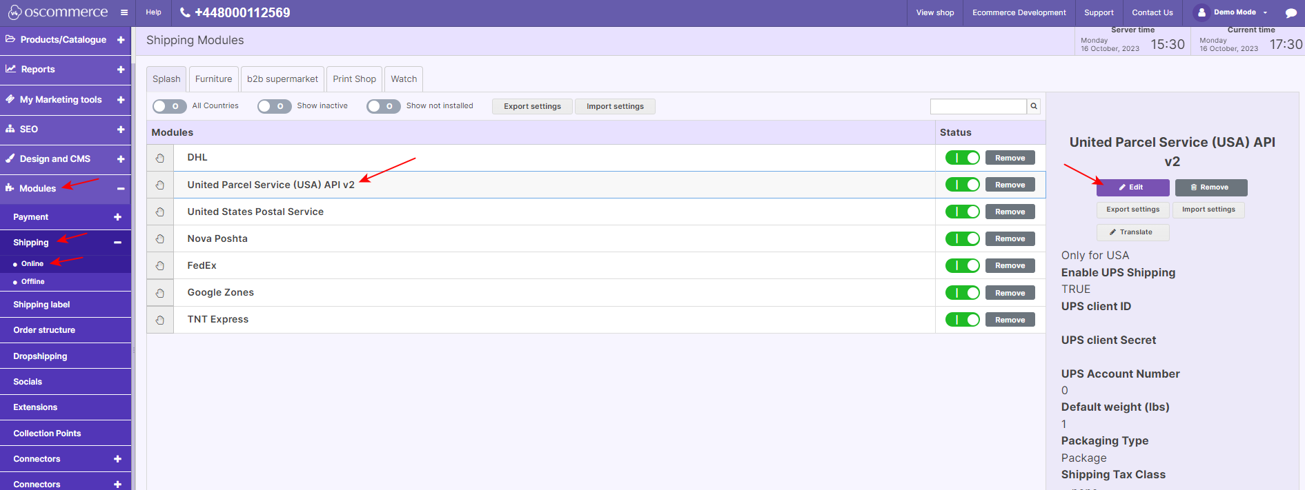 Leading e-commerce and ERP agency UK - Managing UPS Shipping