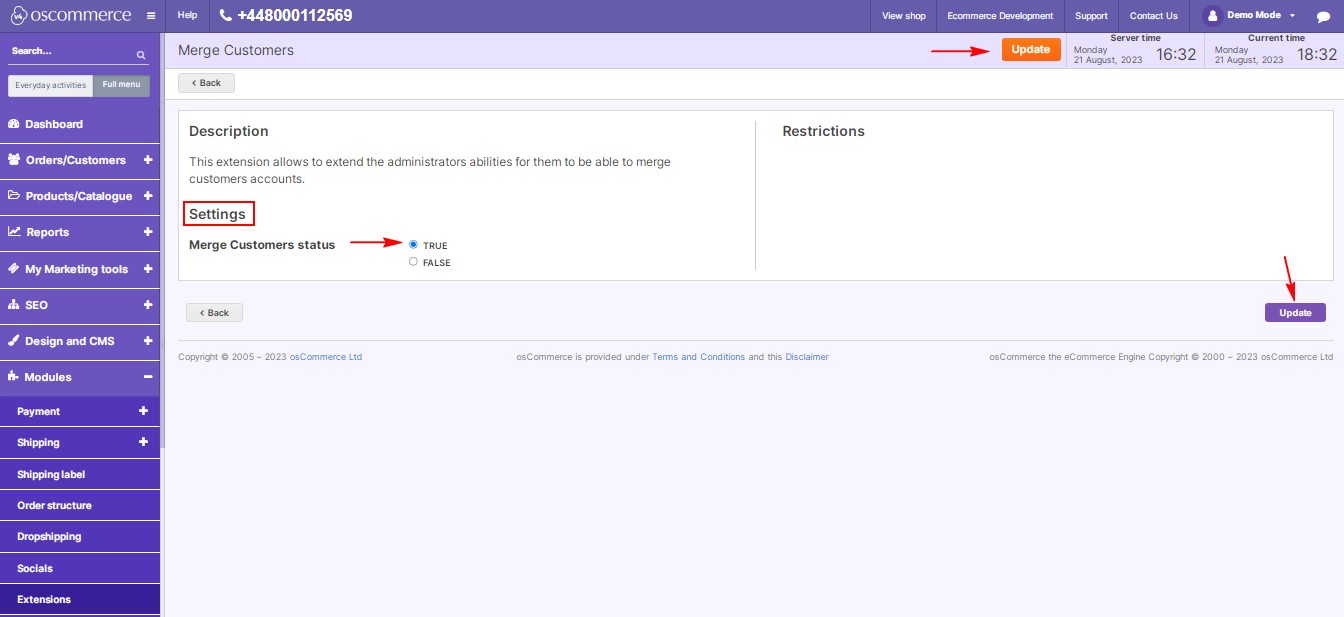 Leading e-commerce and ERP agency UK - Managing Merge Customers Module