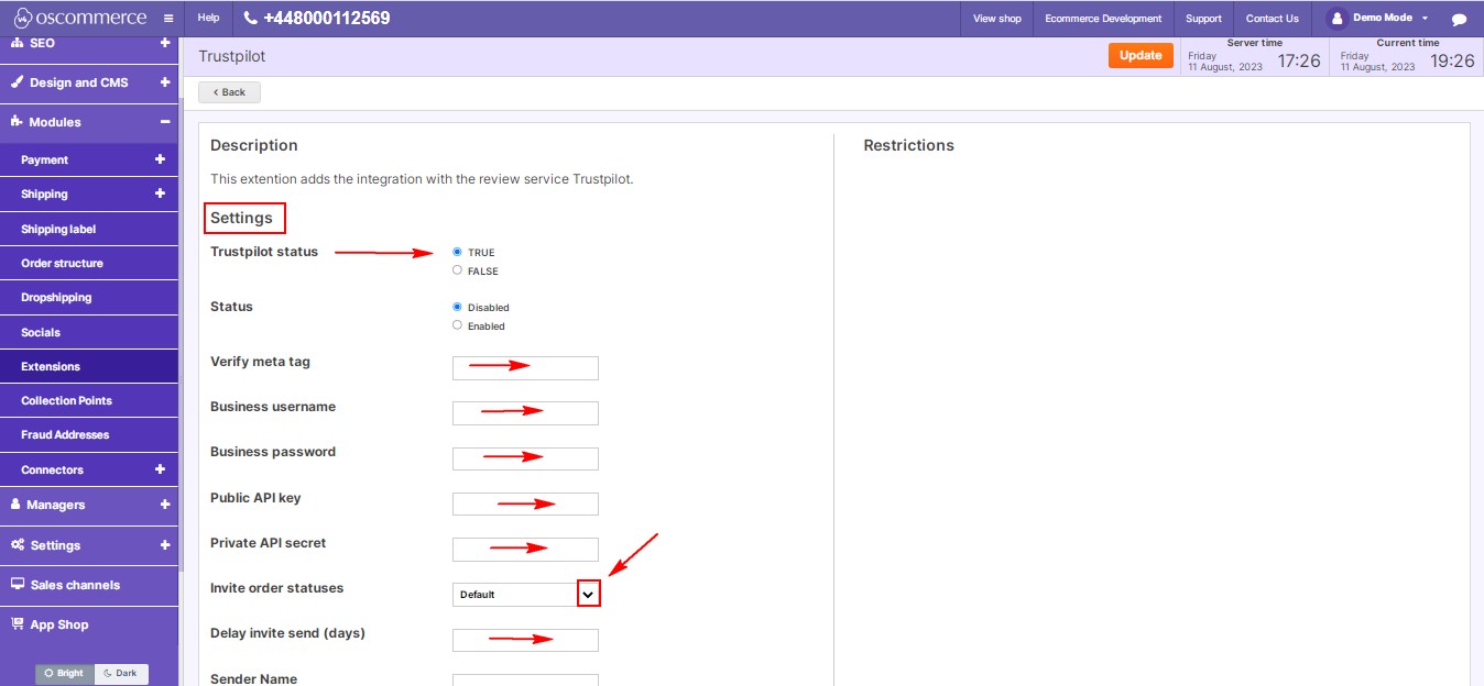 Leading e-commerce and ERP agency UK - Managing Trustpilot Module