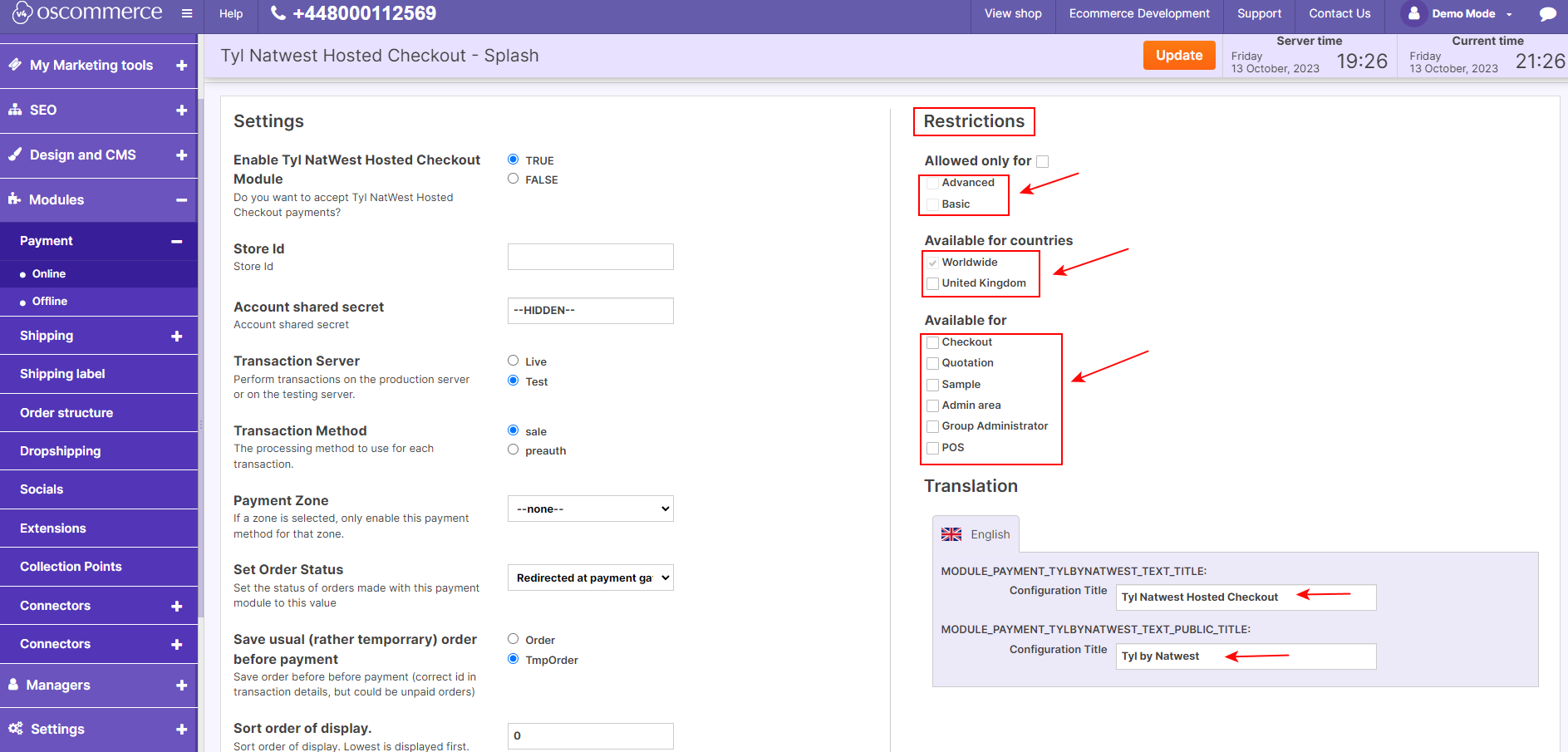 Leading e-commerce and ERP agency UK - Managing Tyl by NatWest Module