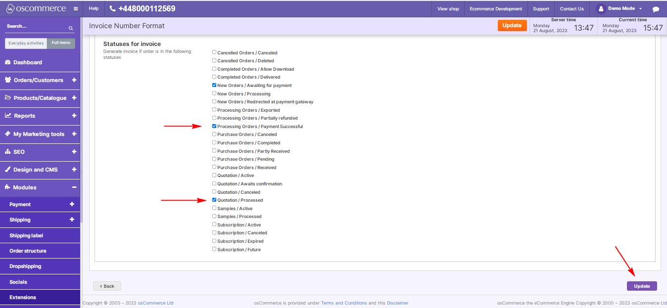 Leading e-commerce and ERP agency UK - Managing Invoice Number Format ...