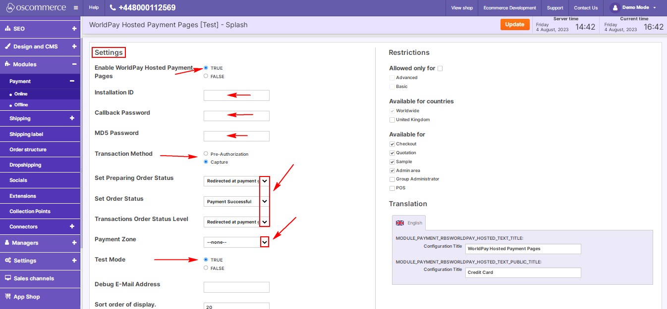 Leading e-commerce and ERP agency UK - Managing RBS WorldPay Module