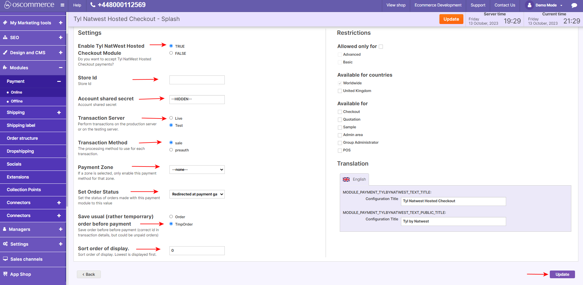 Leading e-commerce and ERP agency UK - Managing Tyl by NatWest Module