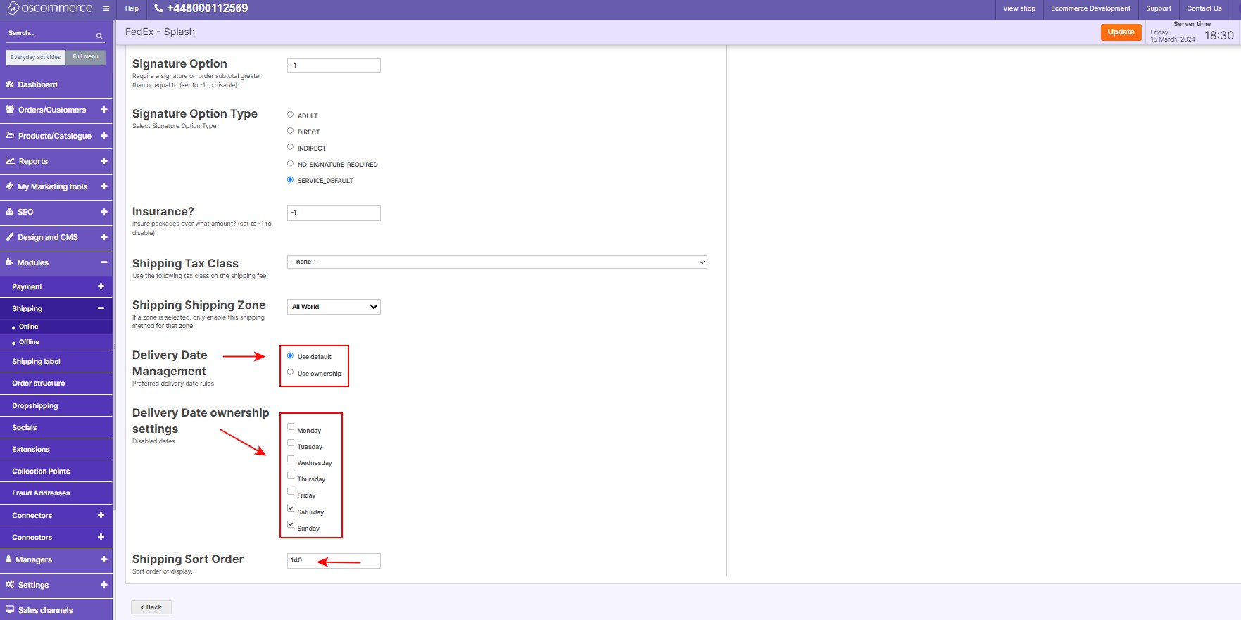 Leading e-commerce and ERP agency UK - Managing FedEx Shipping