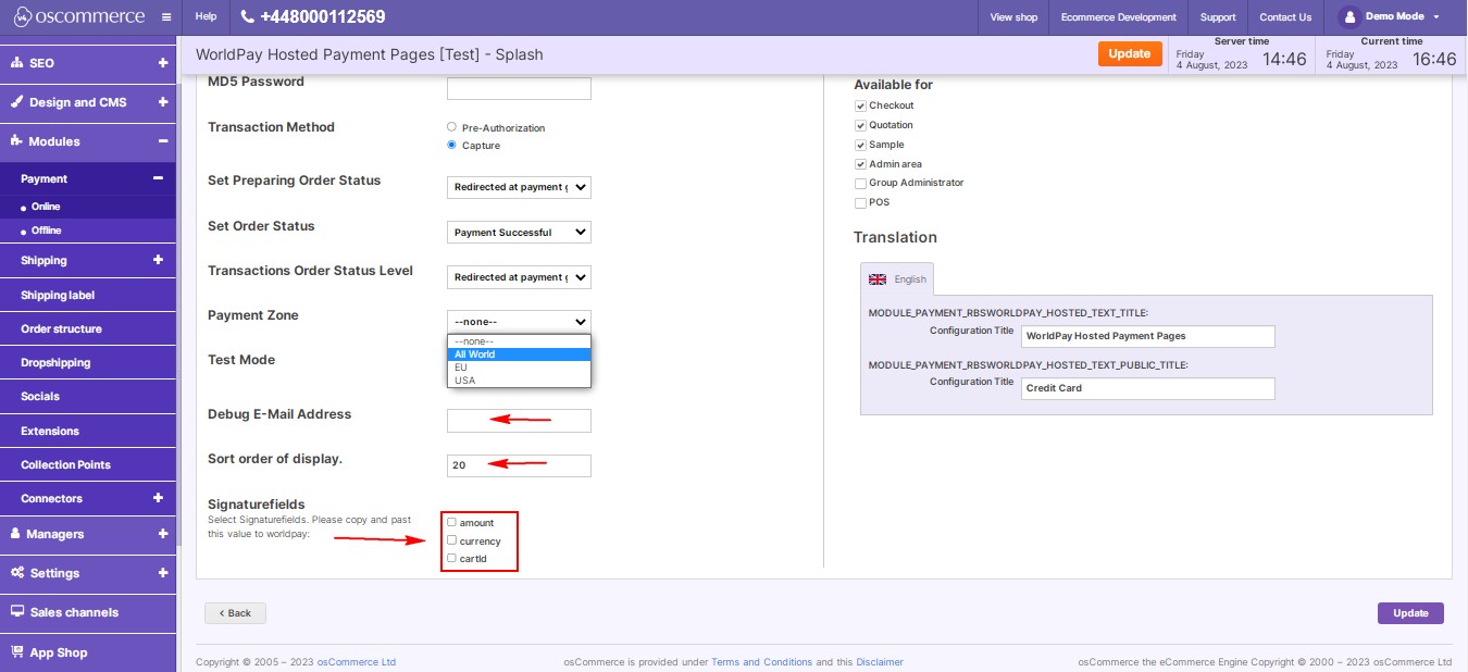 Leading e-commerce and ERP agency UK - Managing RBS WorldPay Module