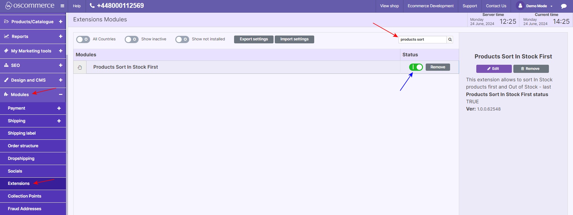 Leading e-commerce and ERP agency UK - Managing Products Sort in Stock ...
